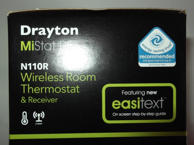 DRAYTON MISTAT RF N110R Wireless Room Thermostat and Receiver - NEW ...
