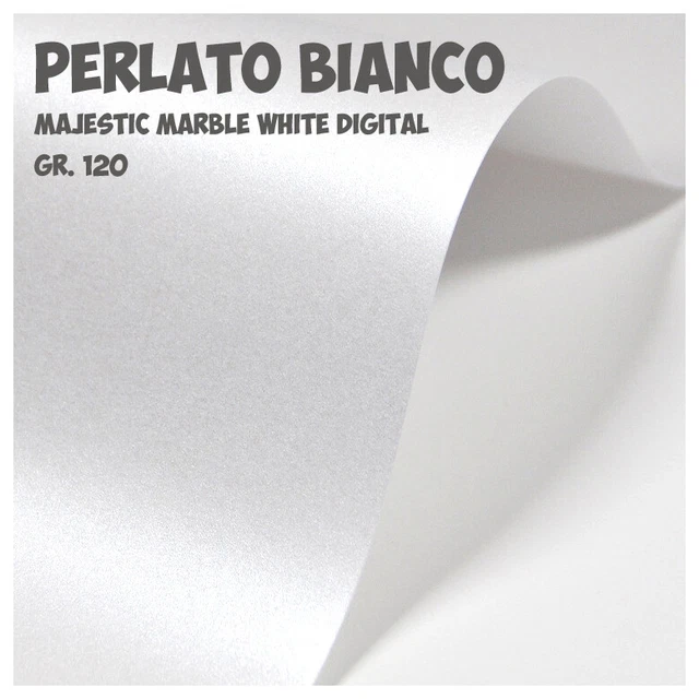 CARTA PERLATA BIANCA gr. 120 (Majestic Marble White Digital) - conf. da ...