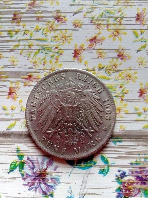 RARE MIS-STRIKE COPY Coin 1904 Republica De Panama/1903 Funf Mark ...