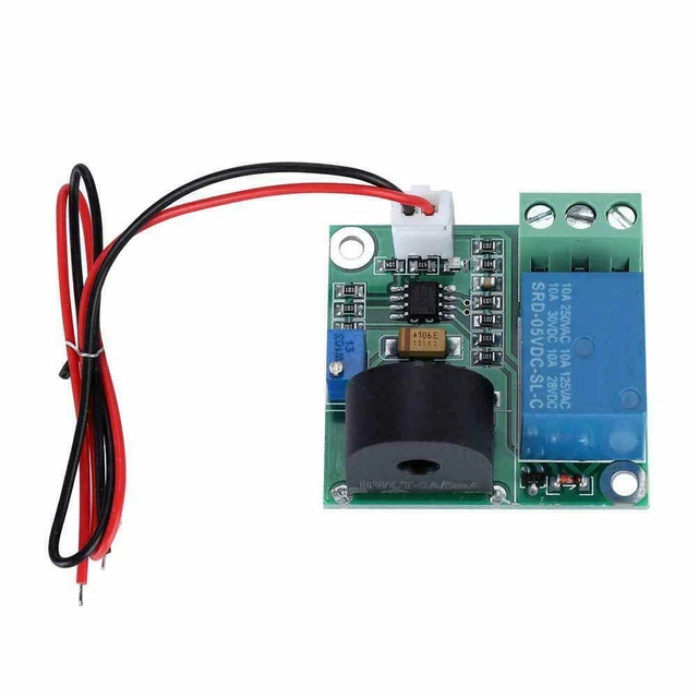 AC CURRENT DETECTION Sensor Module Relay Adjustable Overcurrent ...
