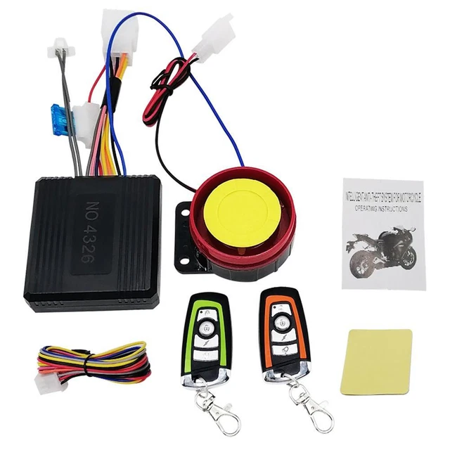 12V MOTORCYCLE ONE-WAY Anti-theft Device, Anti-shear Lock Alarm Remote ...