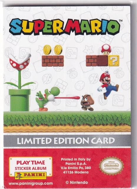 PANINI SUPER MARIO Playtime 2023 Sticker Album Limited Edition Card ...