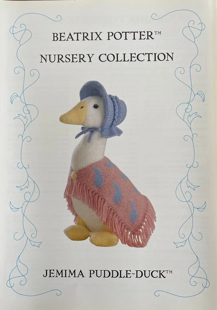 JEMIMA PUDDLE-DUCK BEATRIX Potter Toy Knitting Pattern £9.71 - PicClick UK