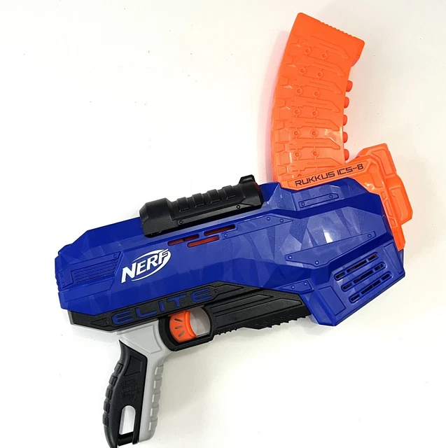 NERF ELITE RUKKUS ICS-8 Blaster Filled With Ammo Darts N Strike Elite ...