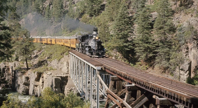 PC2-137 ORIGINAL COLOUR Slide D&RGW K-28 Steam Locomotive #476 Circa ...