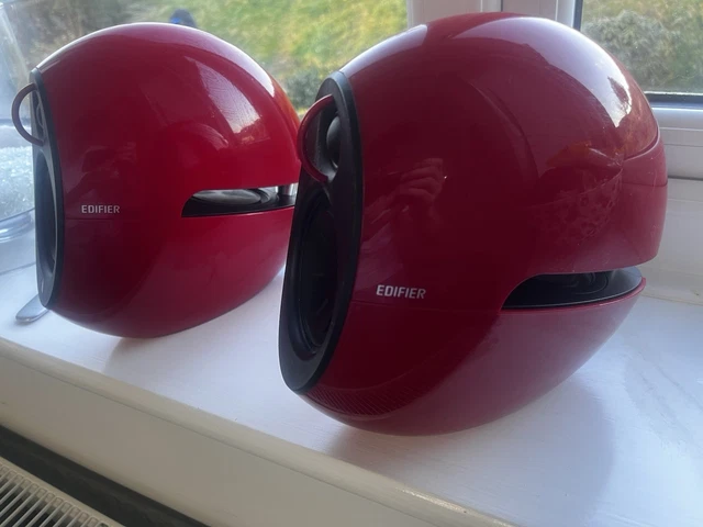 EDIFIER LUNA E25 Eclipse 2.0 Speakers Red Excellent Condition Not With ...