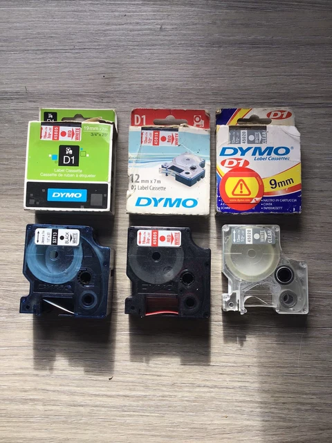 DYMO D1 LABELLING Tapes , Job Lot . Various Sizes . £12.00 - PicClick UK