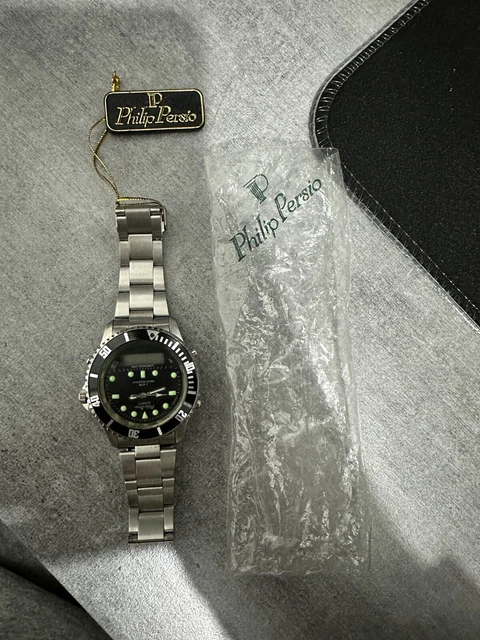 SUPERBE RARE MONTRE HOMME PHILIP PERSIO Quartz VINTAGE EUR 20,00 ...