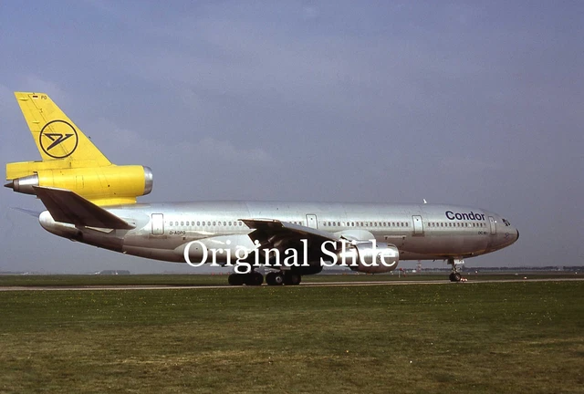 AIRCRAFT SLIDE - Condor DC-10 D-ADPO @ FRANKFURT 1981 (A200) £1.99 ...