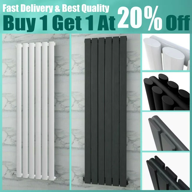 DESIGNER RADIATOR OVAL Column Flat Panel Vertical Horizontal Central ...