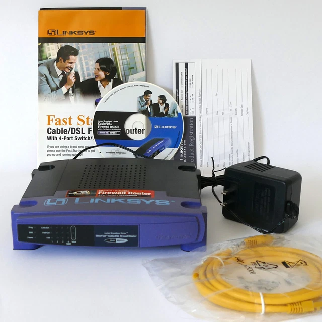 LINKSYS ETHERFAST BEFSX41 Cable/DSL Broadband Firewall Router w/ 4-Port ...
