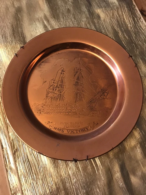 VINTAGE LORD NELSON Hms Victory Copper plate £18.50 - PicClick UK