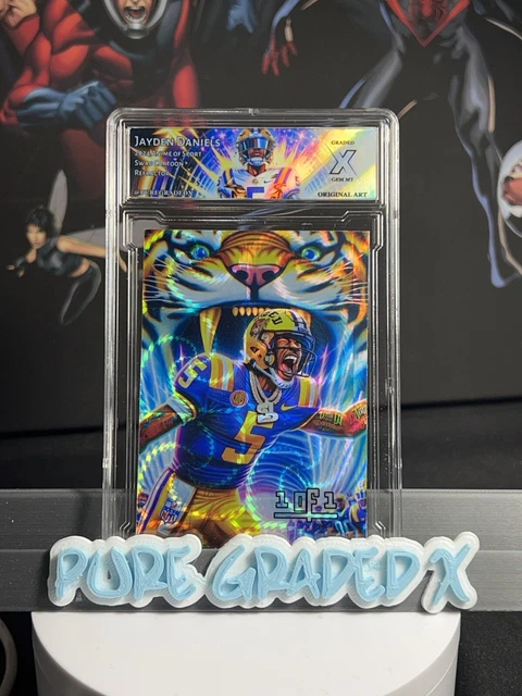 JAYDEN DANIELS LSU 2024 Anime of Sport Swag dessin animé prisme tigre ...