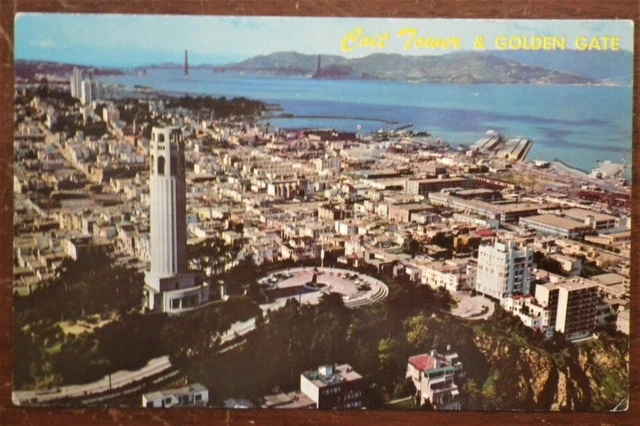 CARTOLINA COIT TOWER & Golden Gate Bridge San Francisco, California EUR ...