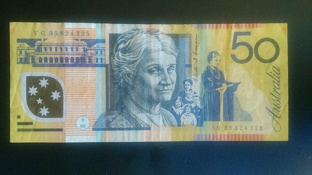 VERY RARE LAST Prefix 1995 Australian $50 Note Fraser-Evans Prefix Vg ...