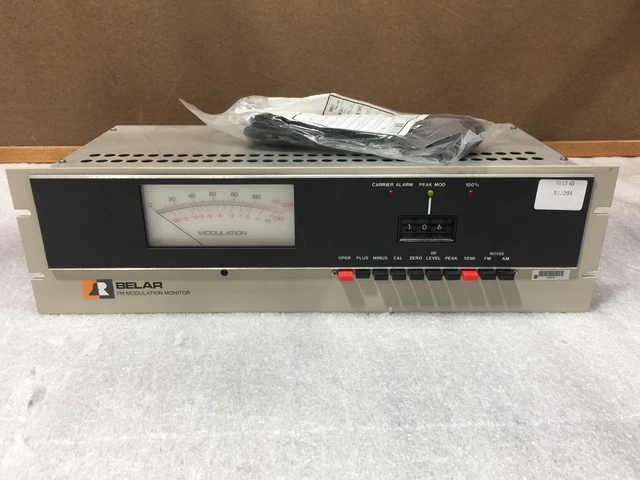BELAR FM MODULATION Monitor FMM-2 Pro Broadcast Audio With Power Cord ...