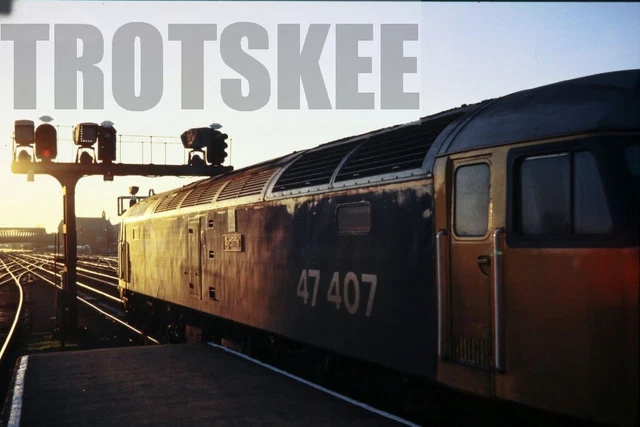 35MM SLIDE BR British Railways Diesel Loco Class 47 47407 York 1986 ...