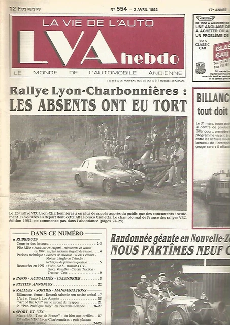 LA VIE DE L'auto N°554 Volvo 125 S / 4Cv / Simca Versailles / Citroen ...