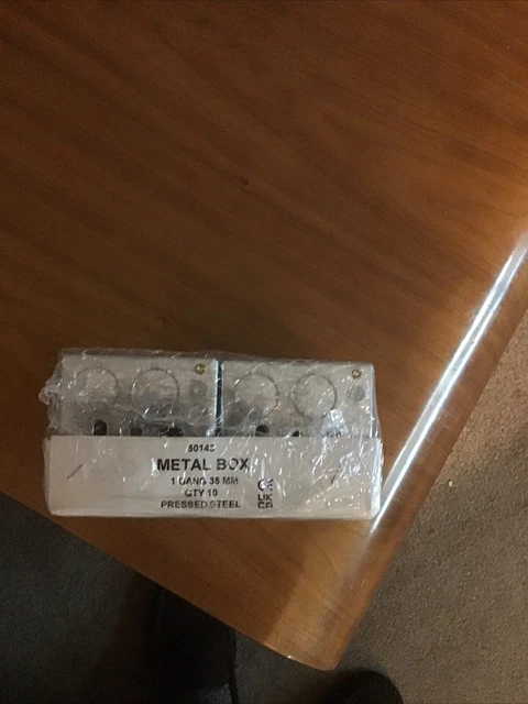 Single Socket Back Box 10x Pack 1 Gang Single 35mm Metal Back Box ...