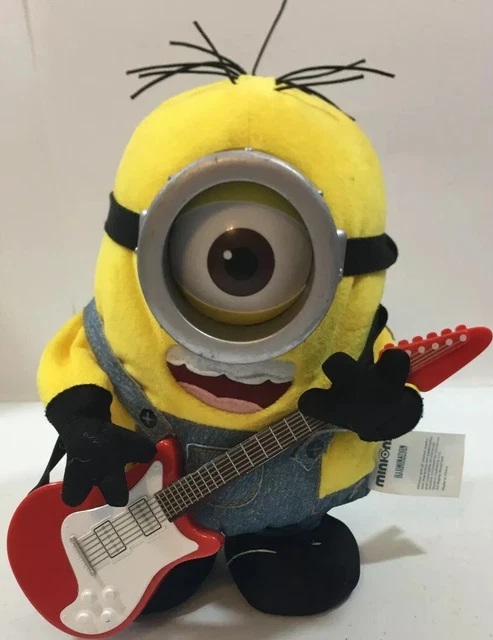 DESPICABLE ME MINION Animated Playing Stuart Red Guitar Thinkway ...