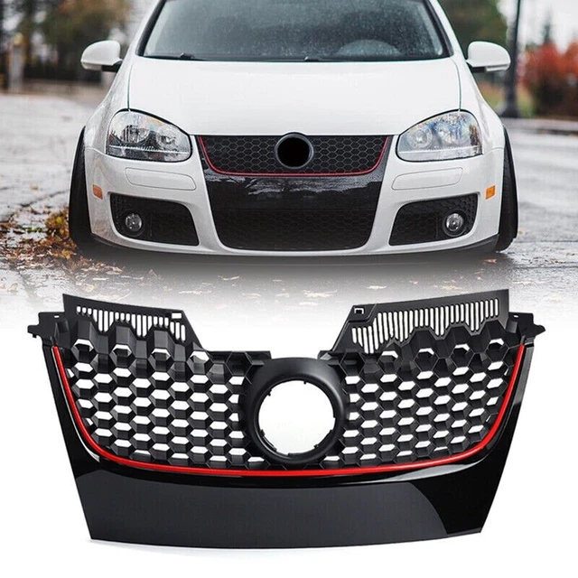 VW GOLF GTI MK5 Front Grill Gloss Black Red Trim 2003-2008 £49.99 ...