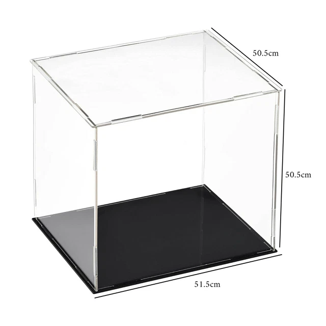 ACRYLIC CLEAR CUBE Perspex Display Box Case 50.5cm Big Collectables ...