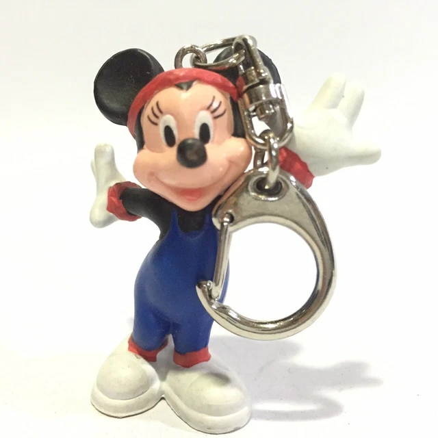 DISNEY JAPAN VINTAGE Mickey & Minnie Mouse Mini Figure Keychain Toy 69 ...