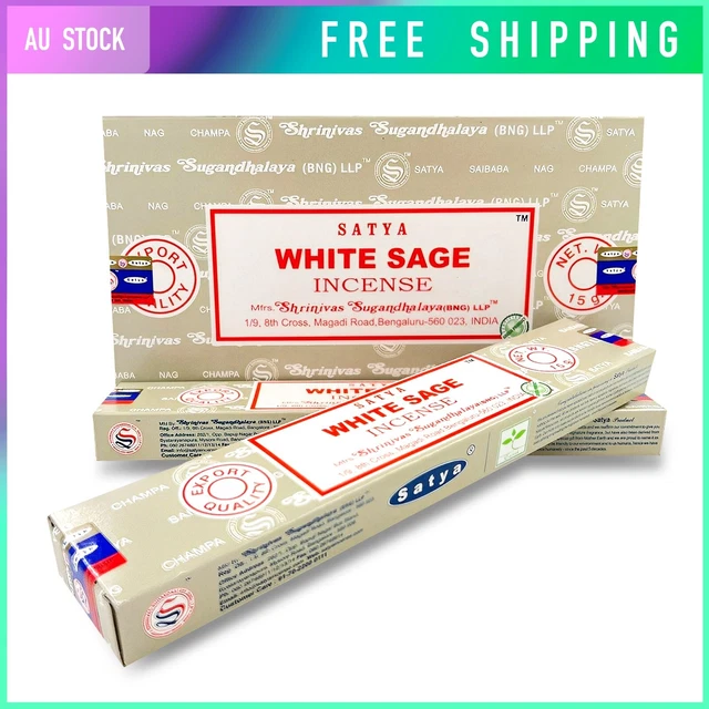 12 PACK SATYA White Sage Incense Sticks Natural Meditation Home Yoga ...