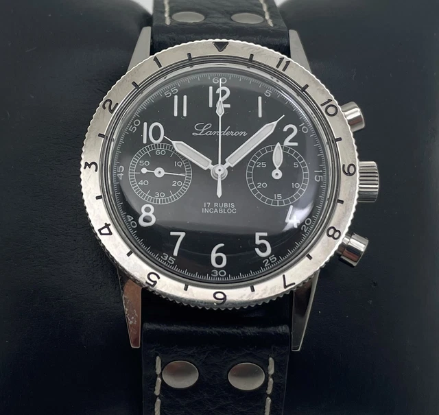 LANDERON CHRONOGRAPHE TYPE 20 A Remontage Manuel Valjoux 7733 EUR 800 ...