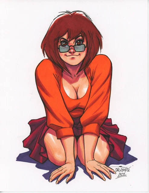 SEXY VELMA SCOOBY Doo Pin Up Original art by Scott Dalrymple $45.91 - PicClick CA