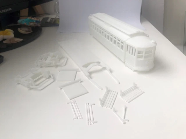 3D PRINTED THIRD Ave Railway Brill Unpowered Model Trolley kit 1:48 O ...