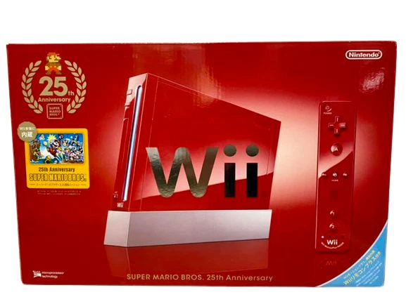 NINTENDO WII CONSOLE Super Mario Bros 25th Anniversary Red Limited £113 ...