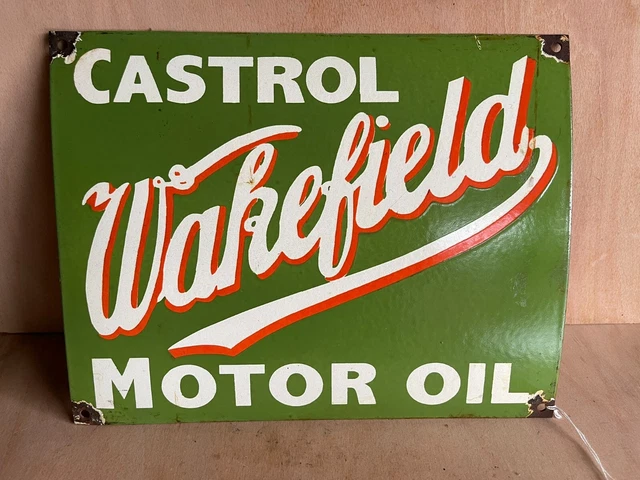 VINTAGE CASTROL WAKEFIELD Motor Oil Enamel sign £269.00 - PicClick UK