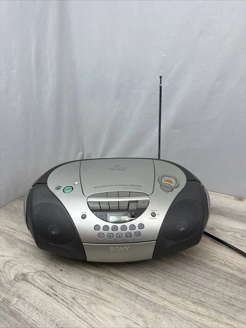 SONY CFD-S300 CD-R/RW Playback CD, Radio,Cassette Player Tested Works ...