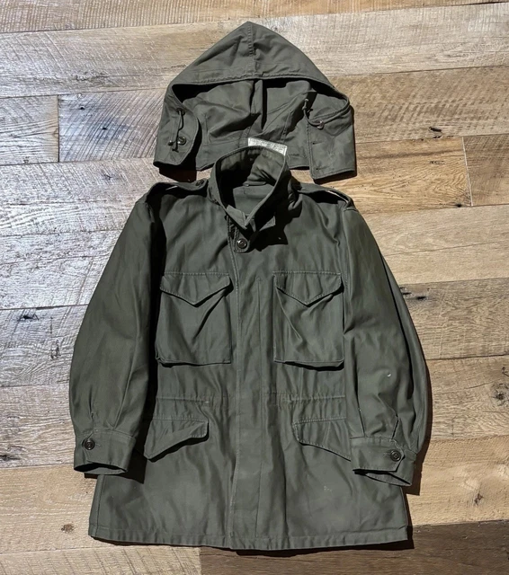 VINTAGE WW2 M-1943 M43 Field Jacket Military Removable Hood Size 38R £ ...