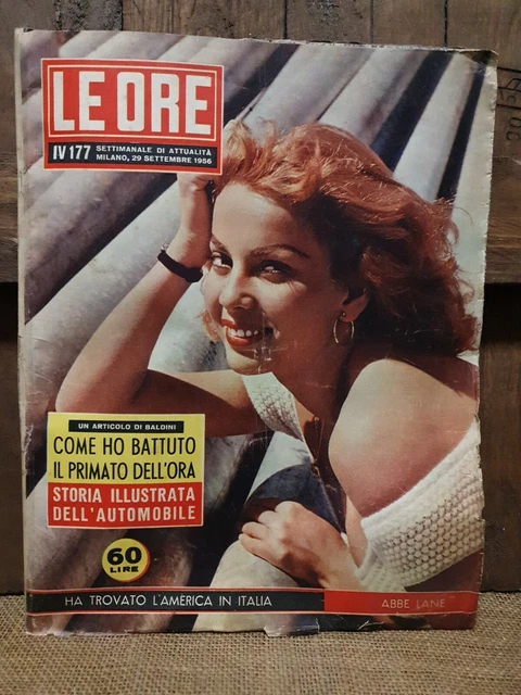 LEORE-RIVISTA 29/09/1956-ABBE LANE-COSTUME-STORIA-POLITICA-RELIGIONE ...