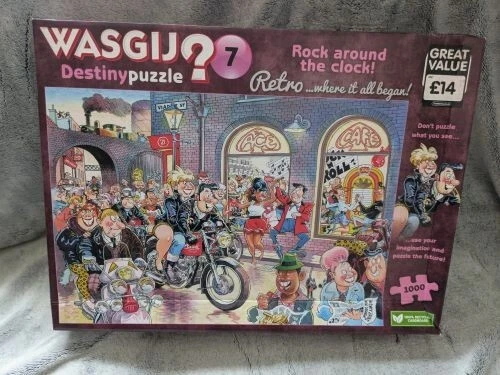 JUMBO WASGIJ 7 Destiny - 1000 Piece Comic Jigsaw Puzzle Rock Around The ...