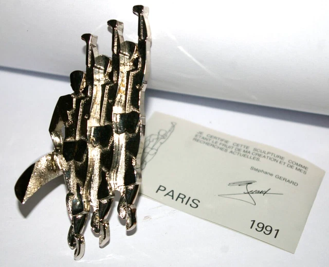 SCULPTURE STEPHANE GERARD POINT DE DEPART DU 21 eme SIECLE 1991 et certificat EUR 9,00 - PicClick FR