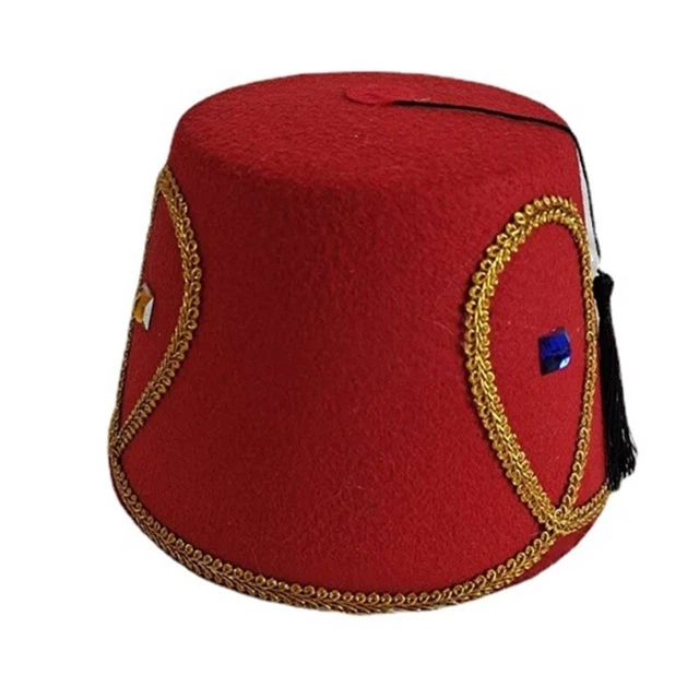 FEZ HAT CLASSICAL Turkish and Moroccan Carnival Accessory Halloween ...