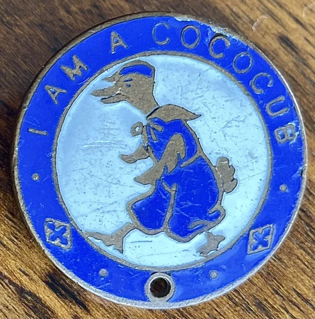 VINTAGE ENAMEL BADGE Pre-War Cadburys Cococub Collectors Badge I Am A ...