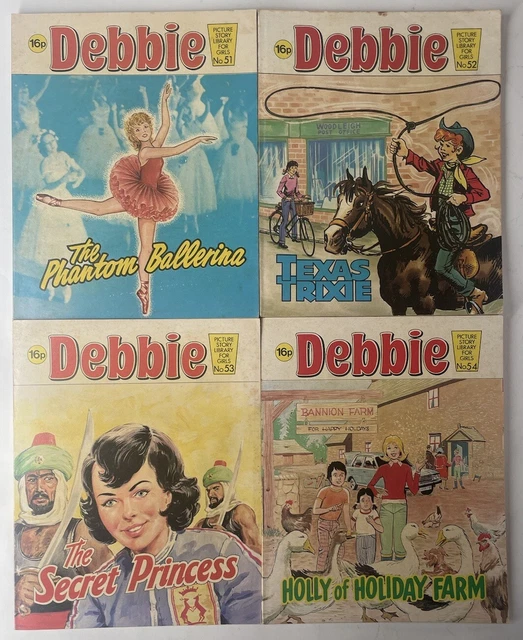 DEBBIE PICTURE STORY comic library for girls No’s #51 #52 #53 #54 ...