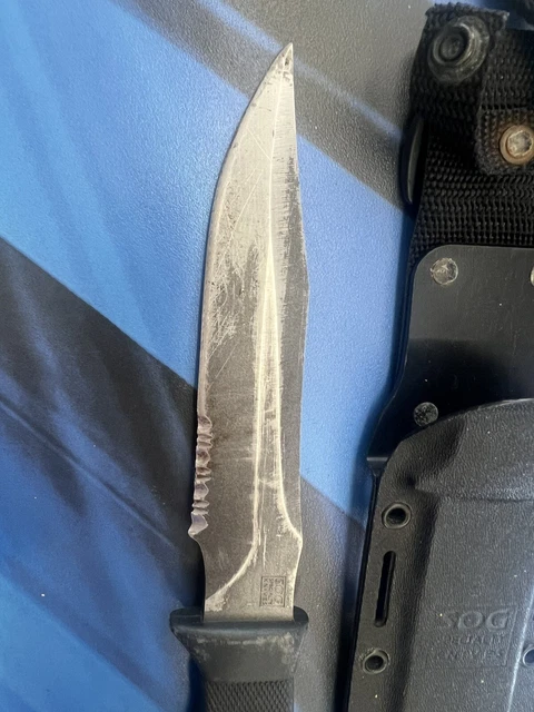 VINTAGE SOG SEAL 2000 fighting tactical Knife Kydex sheath Seki Japan 7 ...