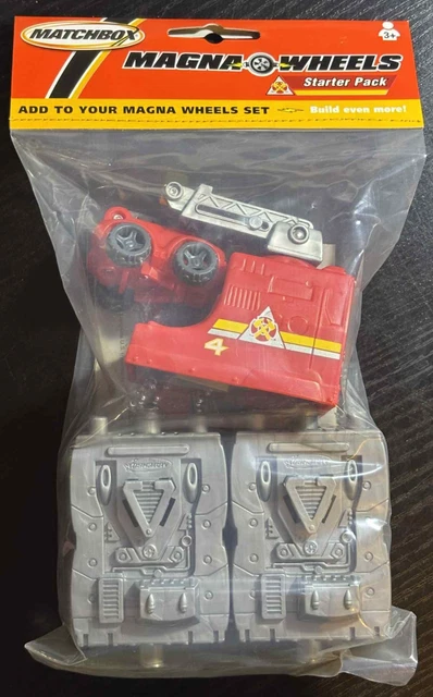 MATTEL MATCHBOX MAGNA Wheels Starter Pack Fire Rescue 2003 C4919-0910 ...