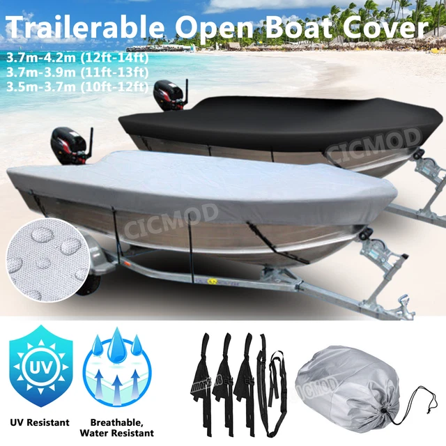 HEAVY DUTY MARINE Grade 10ft-14ft Trailerable Open Boat Cover Tinnie ...
