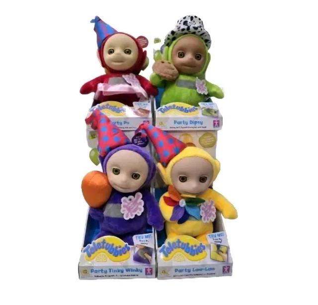 PARTY TELETUBBIES TALKING Plush Toy Set Of 4 Tinky Winky, Dipsy, Laa ...