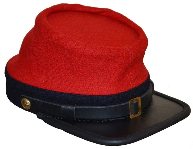 AMERICAN CIVIL WAR Confederate Artillery Kepi Red With Trim Large 58 ...
