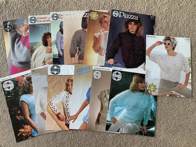 VINTAGE KNITTING PATTERNS 80s and 90s £7.50 - PicClick UK