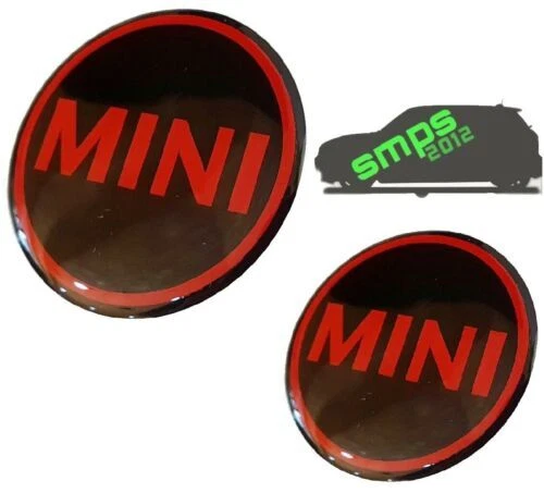 MINI F54 CLUBMAN Pre-lci Gel Badge Logo Autocollant Noir & Rouge EUR 25 ...