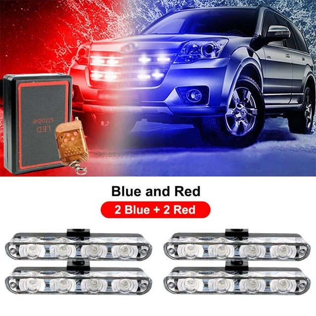 &RED/BLUE STROBE LIGHT Bar for Vehicles - 16 LED Flashing Lights" $38. ...