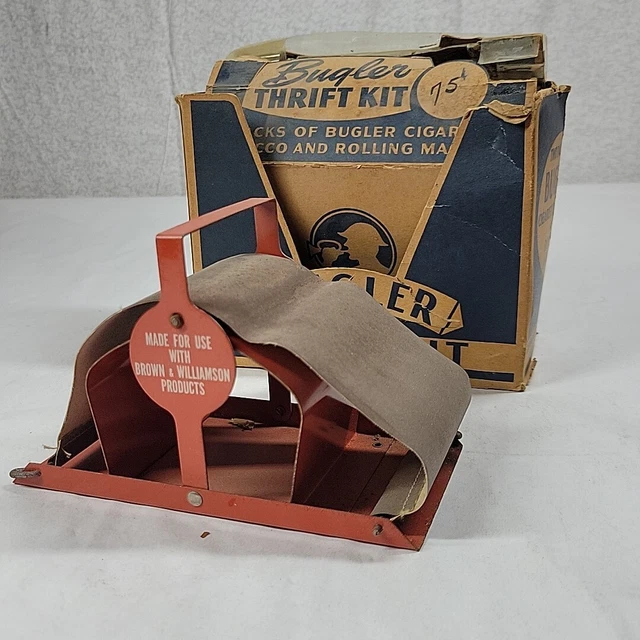 VINTAGE BUGLER CIGARETTE Rolling Machine Bugler Thrift Kit With ...